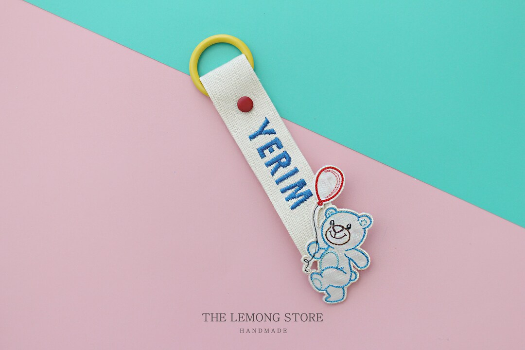 Personalized Name Tag, Big Bear Name Tag , Personalized Embroidery Name ...