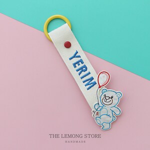 Personalized Name Tag, Big Bear Name Tag , Personalized Embroidery Name ...