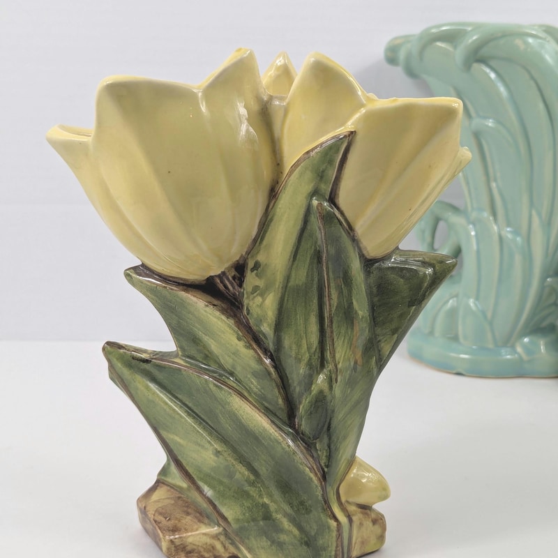 Mccoy Tall Flower Vase - Etsy