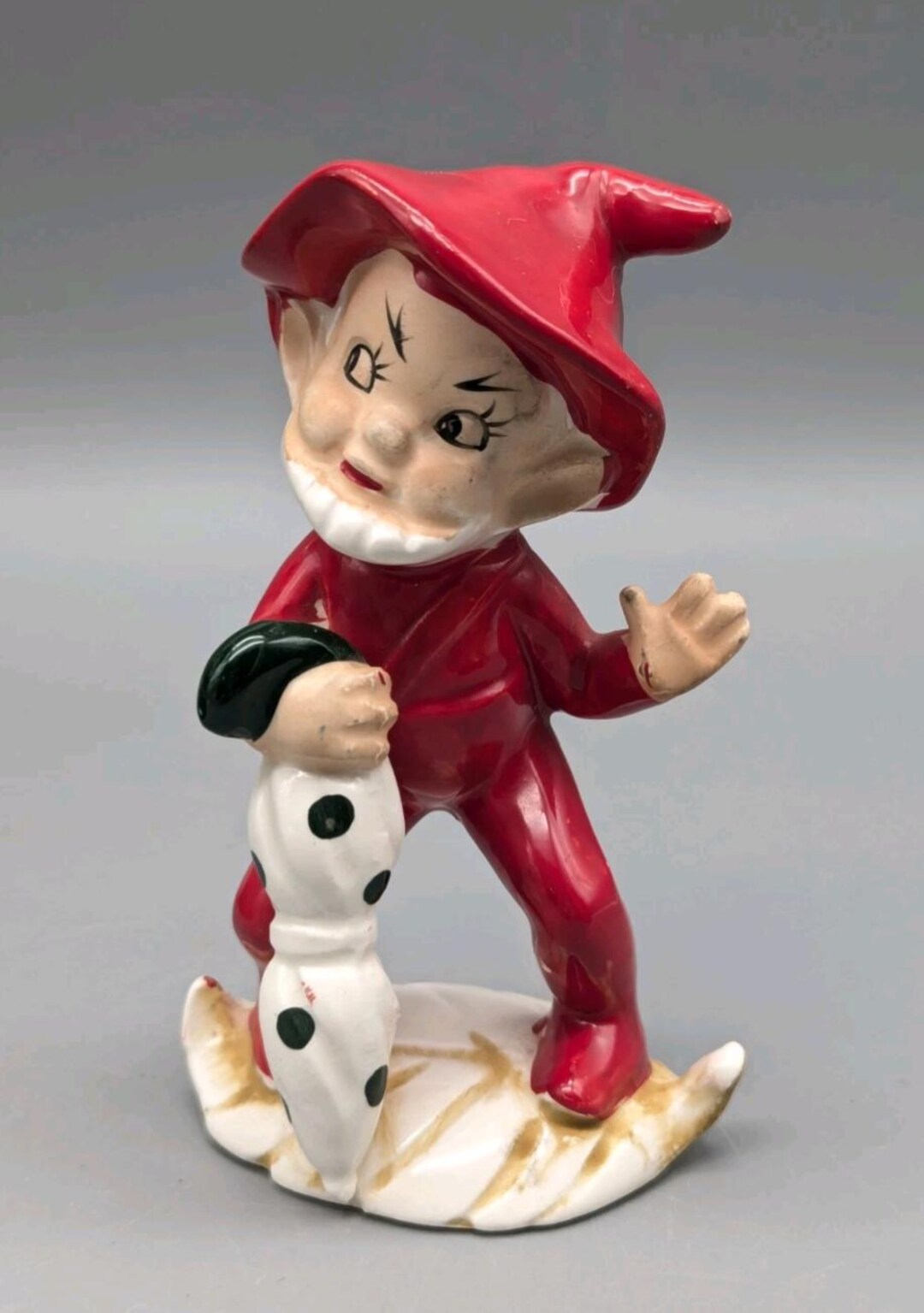 Vintage Bearded Pixie Elf With Umbrella Ceramic Figurine Made in Japan ...