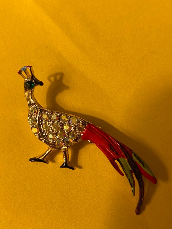 Vintage Peacock pin | Etsy