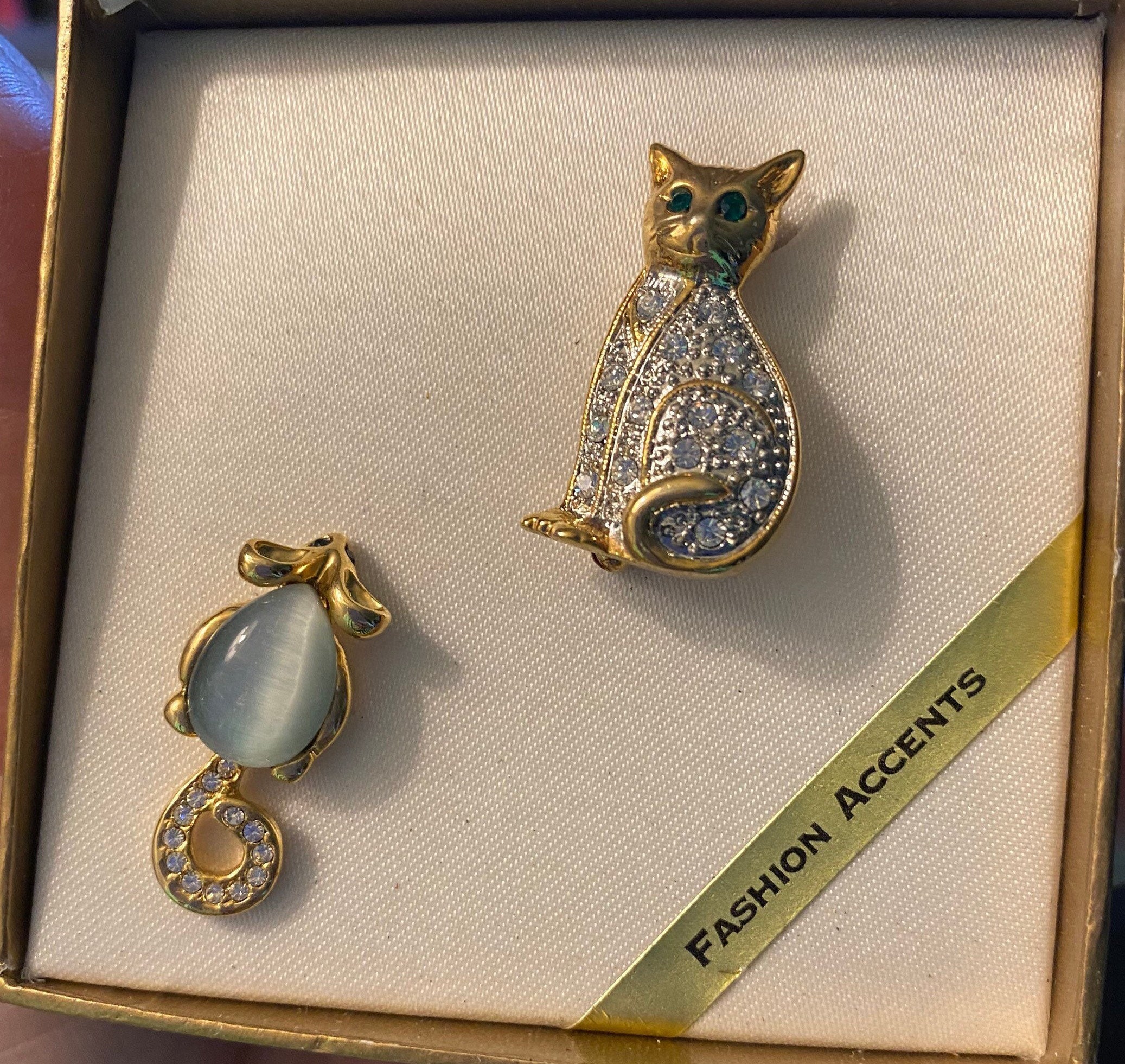 Vintage Cat and Mouse Pin Set - Etsy