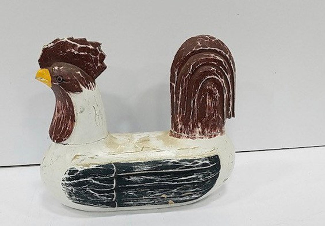 Vintage Primitive Carved Rooster - Etsy