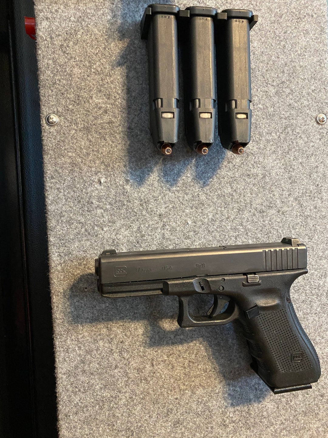 Glock 17, 19, 45 Wall Mount Safe Mount With Mag Mount - Etsy