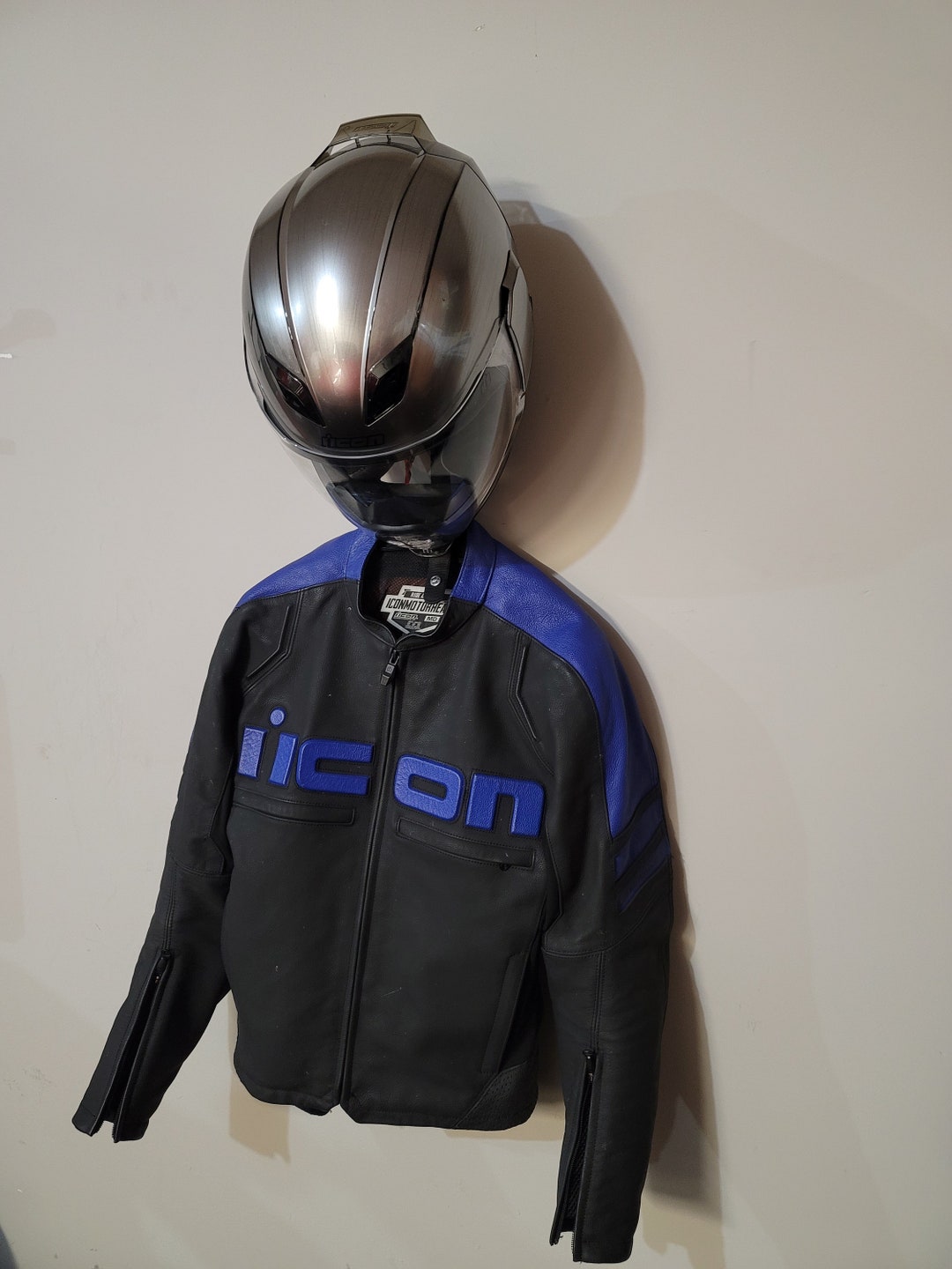 Motorcycle Helmet Wall Mount / Backpack Wall Mount With - Etsy