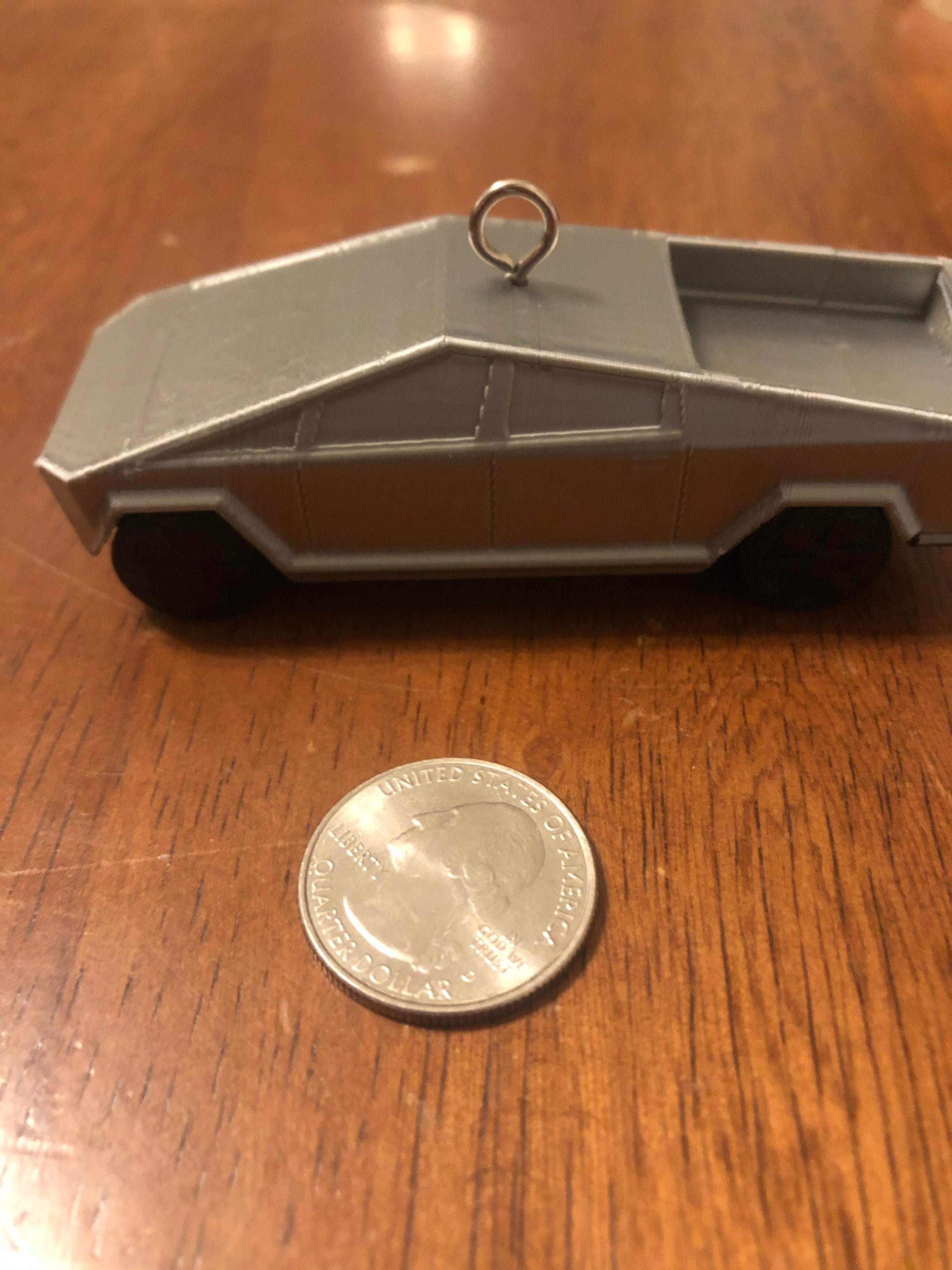 3D Printed Tesla Cybertruck Christmas Tree Ornament - Etsy