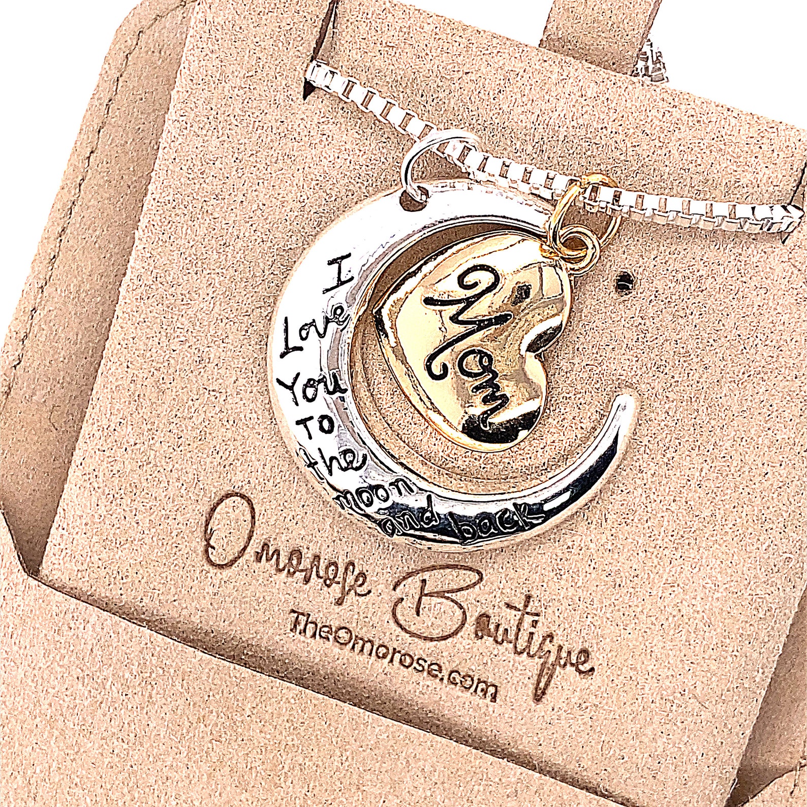 Mum I Love You to the Moon and Back Necklace • Mom or Mum Gift ...
