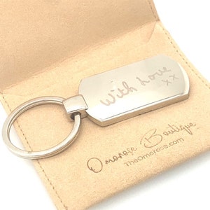 Personalised Key Ring With Handwriting Engraved, Actual Handwriting ...