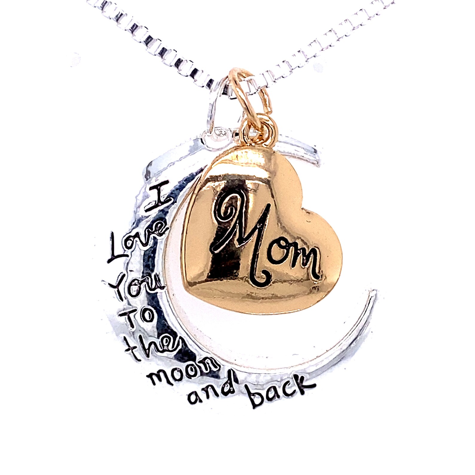 Mum I Love You to the Moon and Back Necklace • Mom or Mum Gift ...
