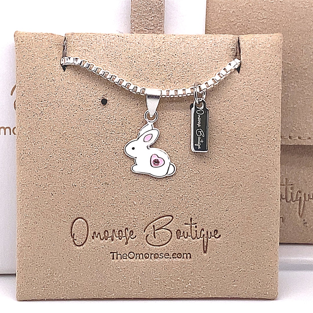Bunny Rabbit Necklace 925 Sterling Silver Rabbit Pendant Animal ...