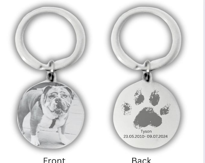 Paw Print Keyring, Dog Keyring, Pet Memorial Keychain, Dog Memorial ...