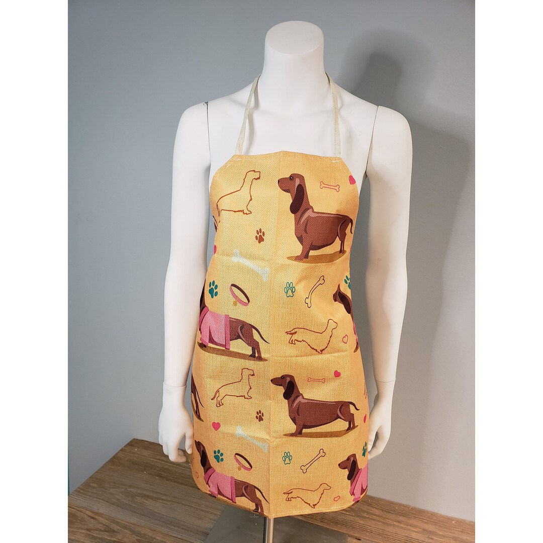 Dachshund Dog Apron Tan and Brown for Baking With Your Weenie - Etsy