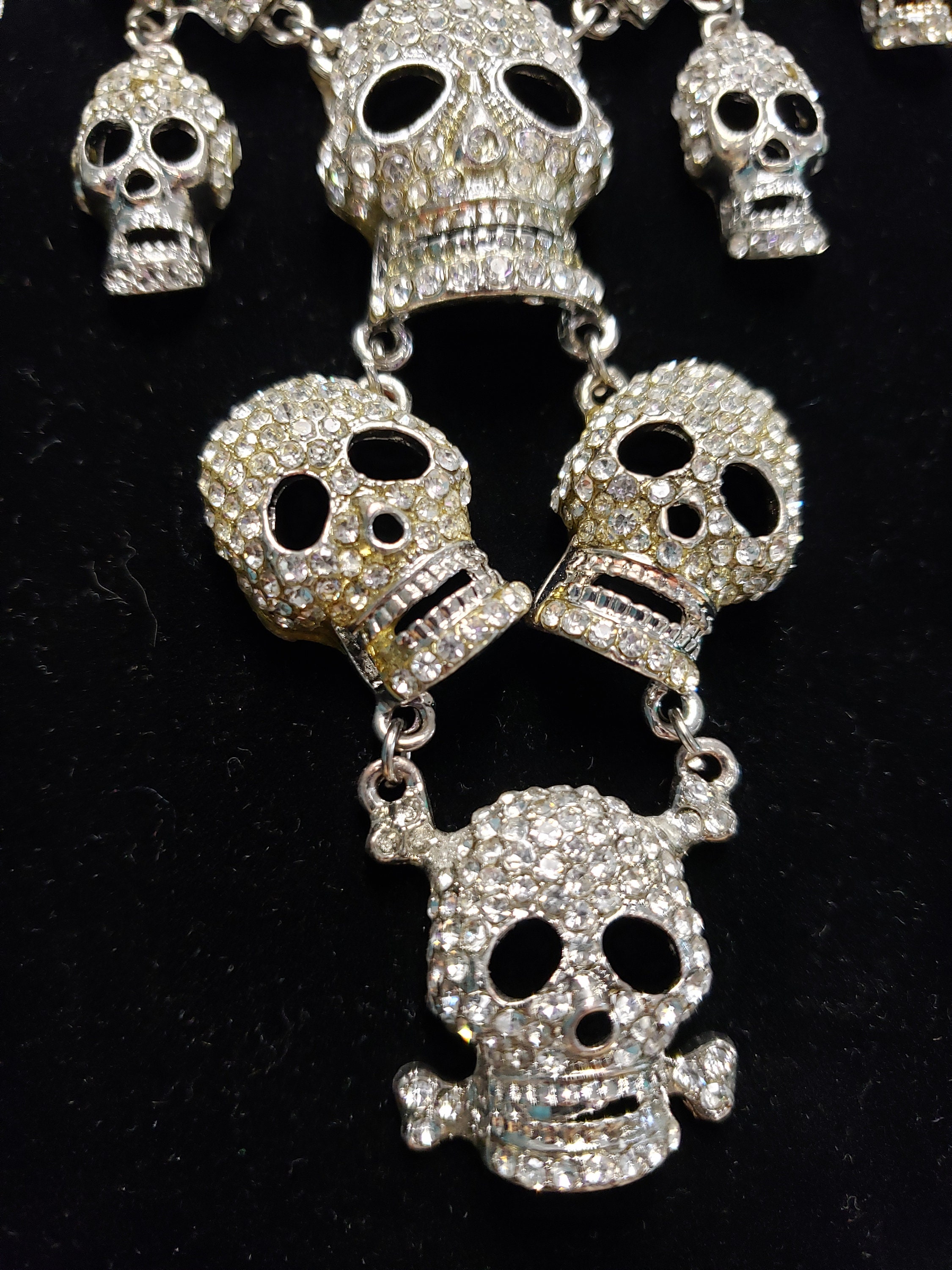 Stunning Crystal Skull Necklace - Etsy