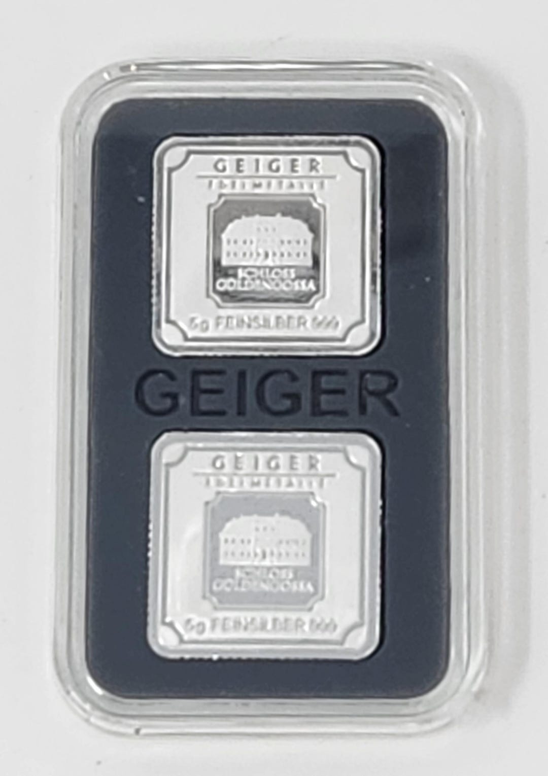 2x Sequential 5g Gram Silver Square Geiger Edelmetalle 999 in Custom 1 ...
