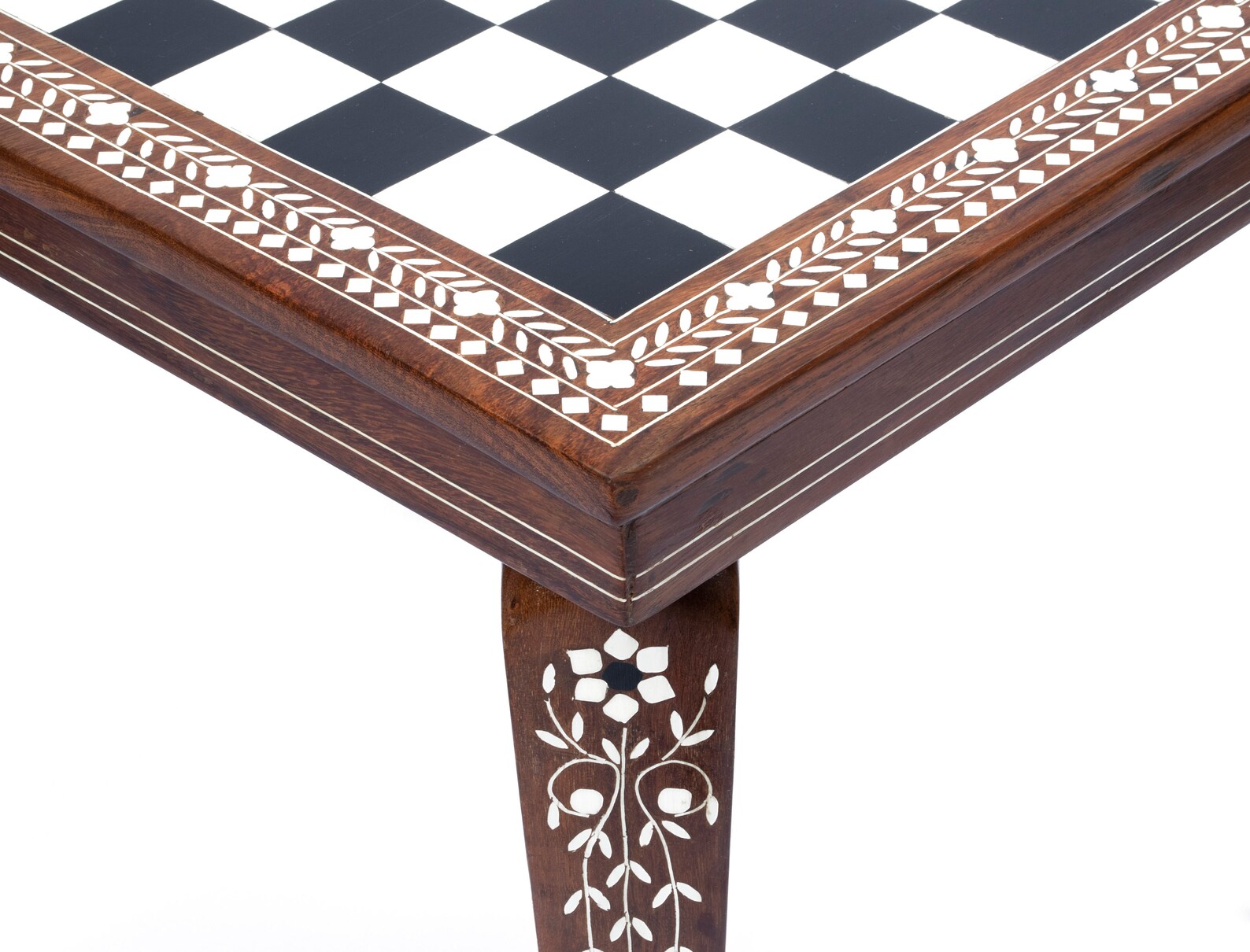 Inlay Wooden Table Chess Foldable 16 x 16 x | Etsy