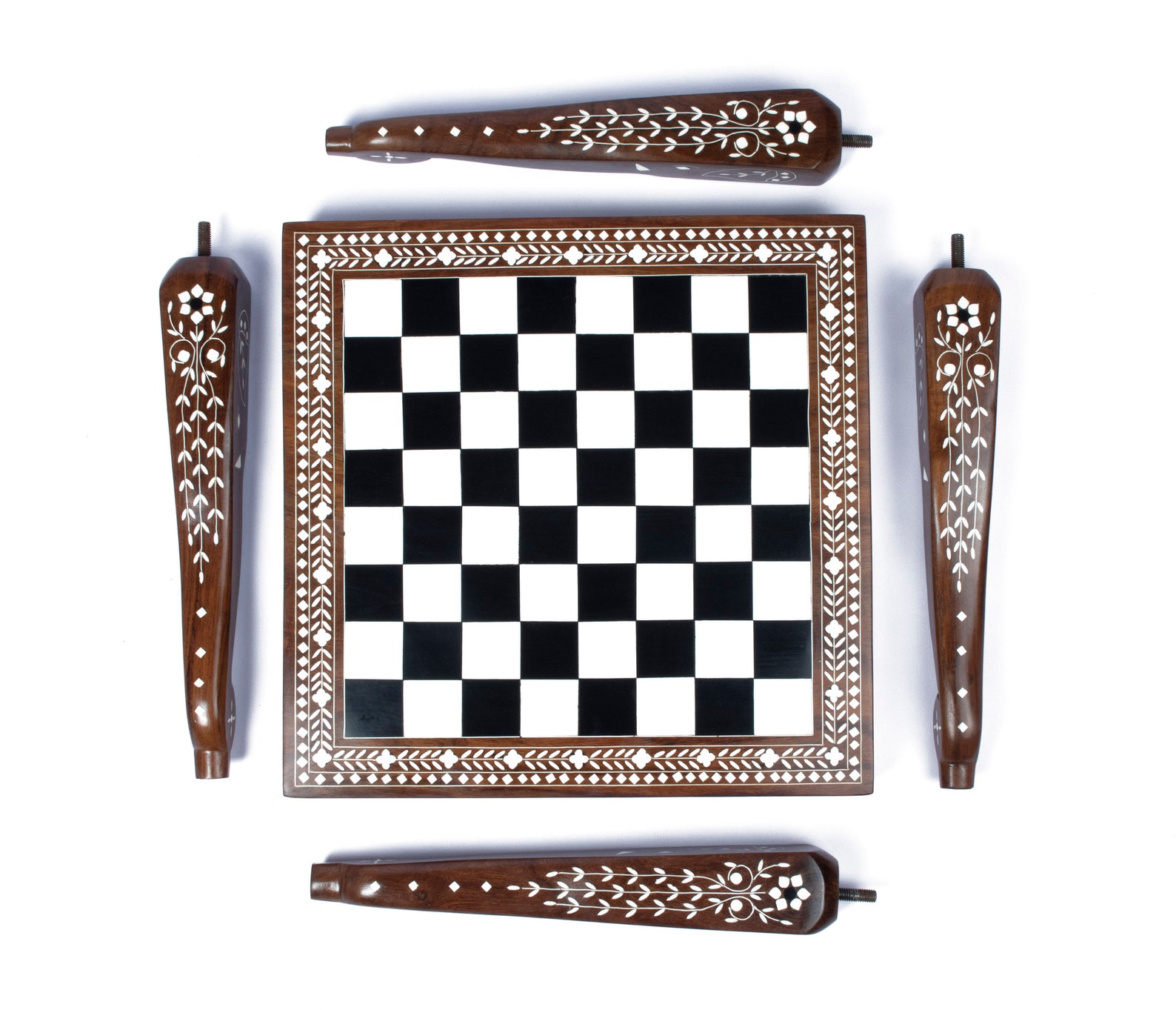 Inlay Wooden Table Chess Foldable 16 x 16 x | Etsy