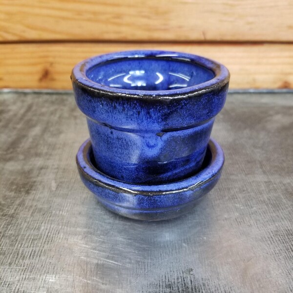 Cobalt Blue Garden Pot - Etsy