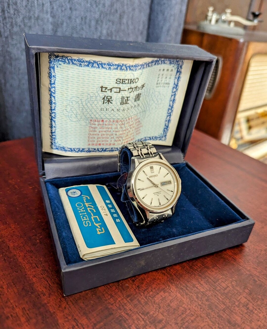 Rare 1963 Seikomatic-p 5106-8020 With Original Box, Manual and Warranty ...