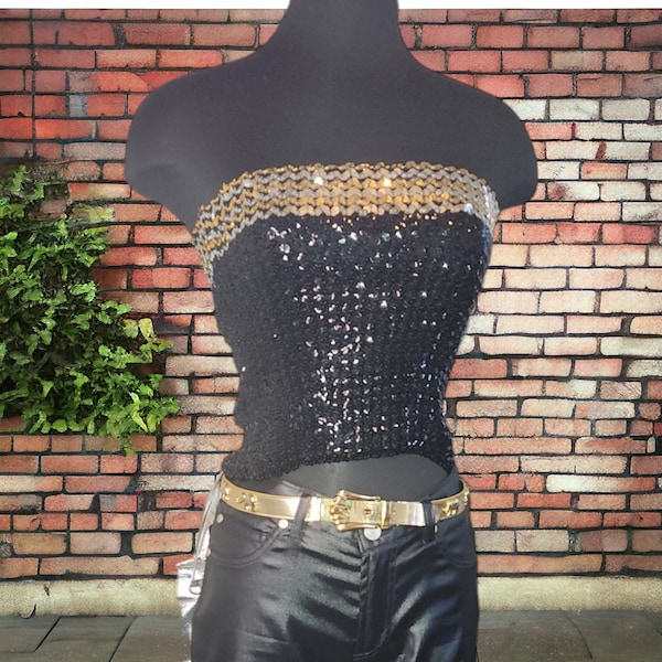 Sequin Tube Top - Etsy