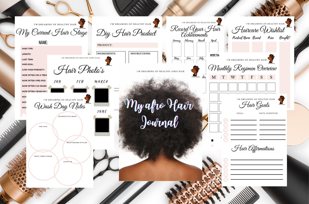 Afro Hair Care Planner: Weekly Regimen, Detangling Guide (PDF) - Etsy