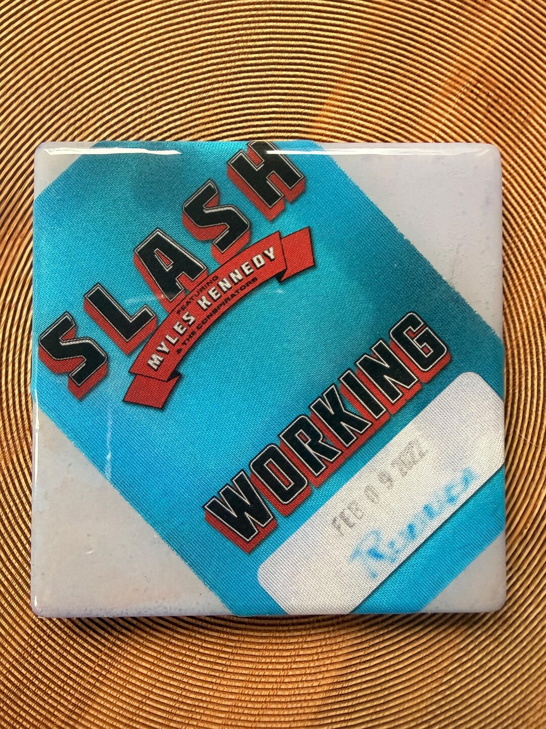SLASH Hand Painted Tile Coaster With Genuine Slash Artist Working Pass ...