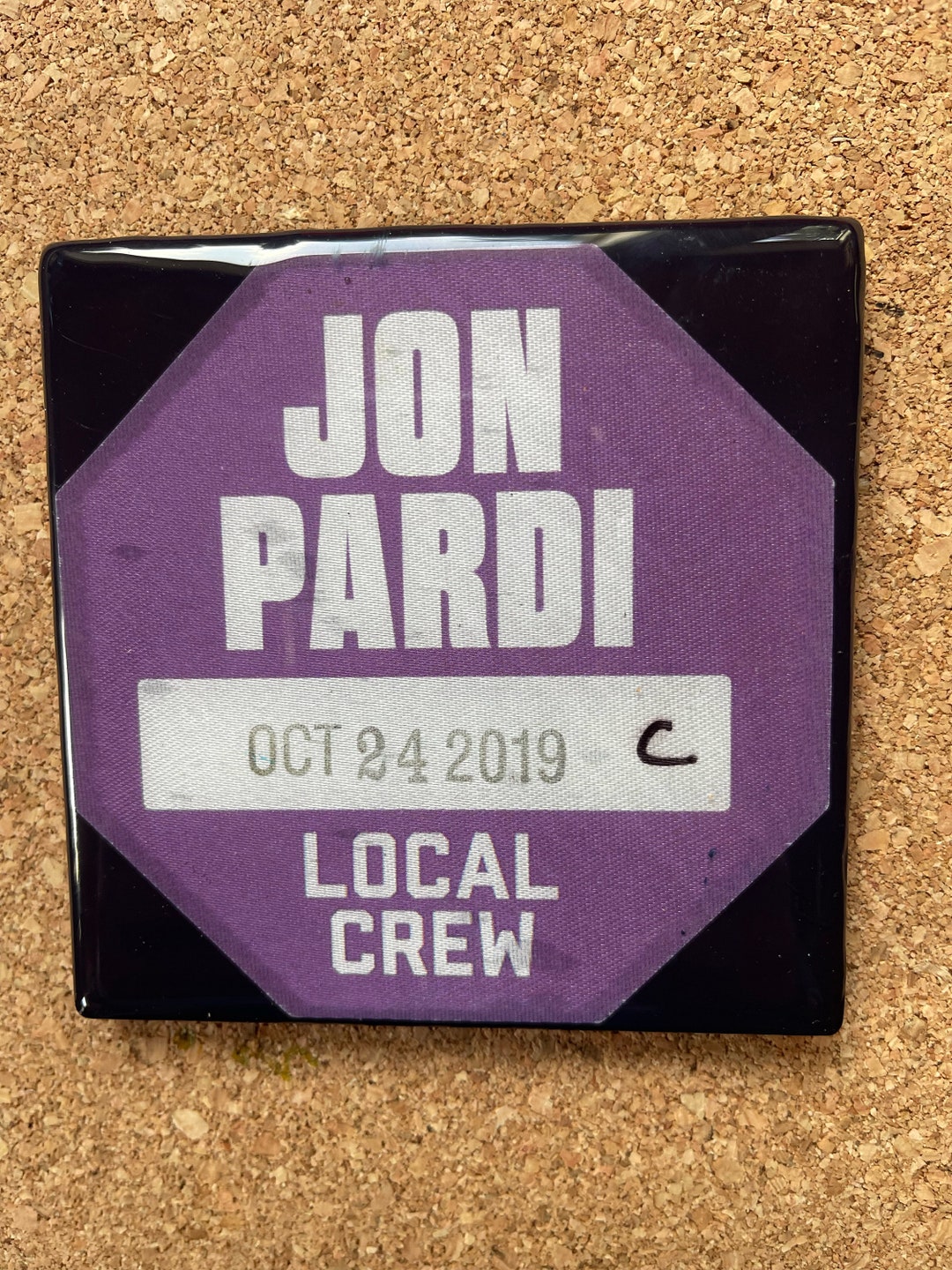 JON PARDI Hand Painted Tile Coaster With Genuine Jon Pardi Artist Working Pass - Etsy