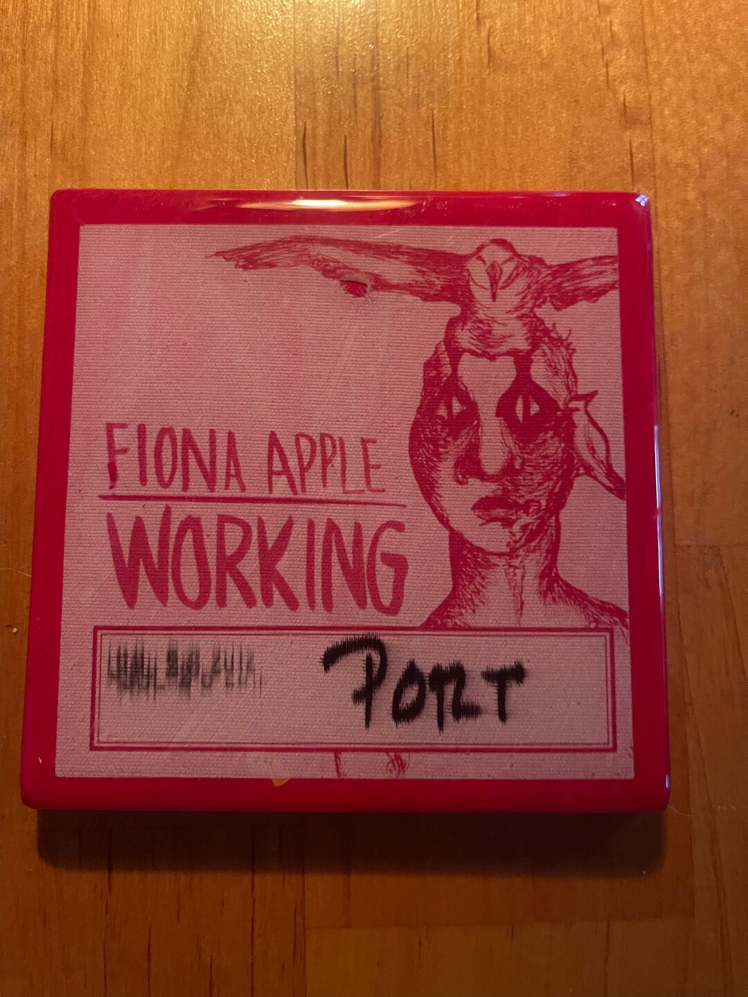FIONA APPLE Hand Painted Tile Coaster With Genuine Rare and Authentic ...