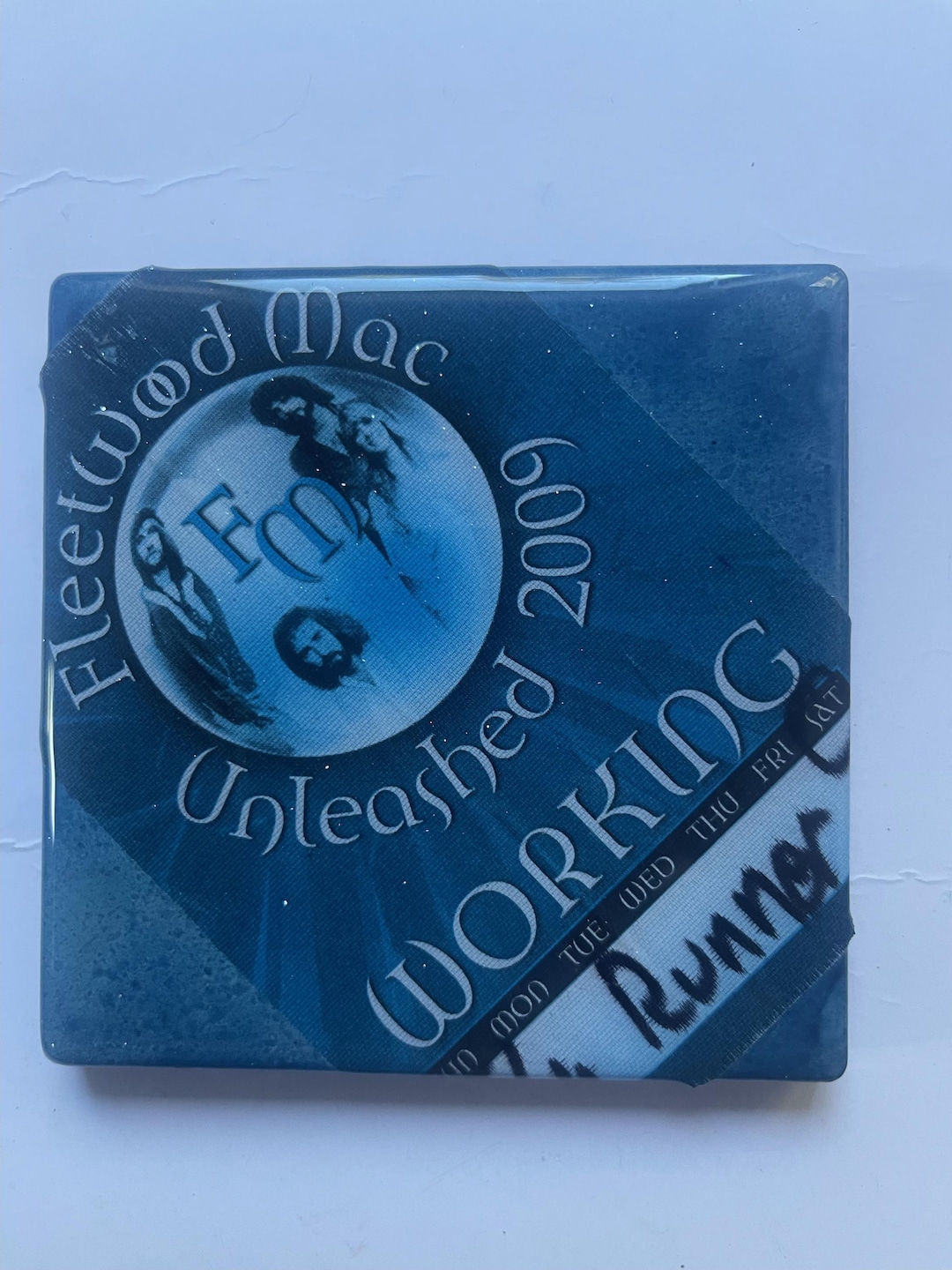 FLEETWOOD MAC Hand Painted Tile Coaster With Genuine Fleetwood Mac ...