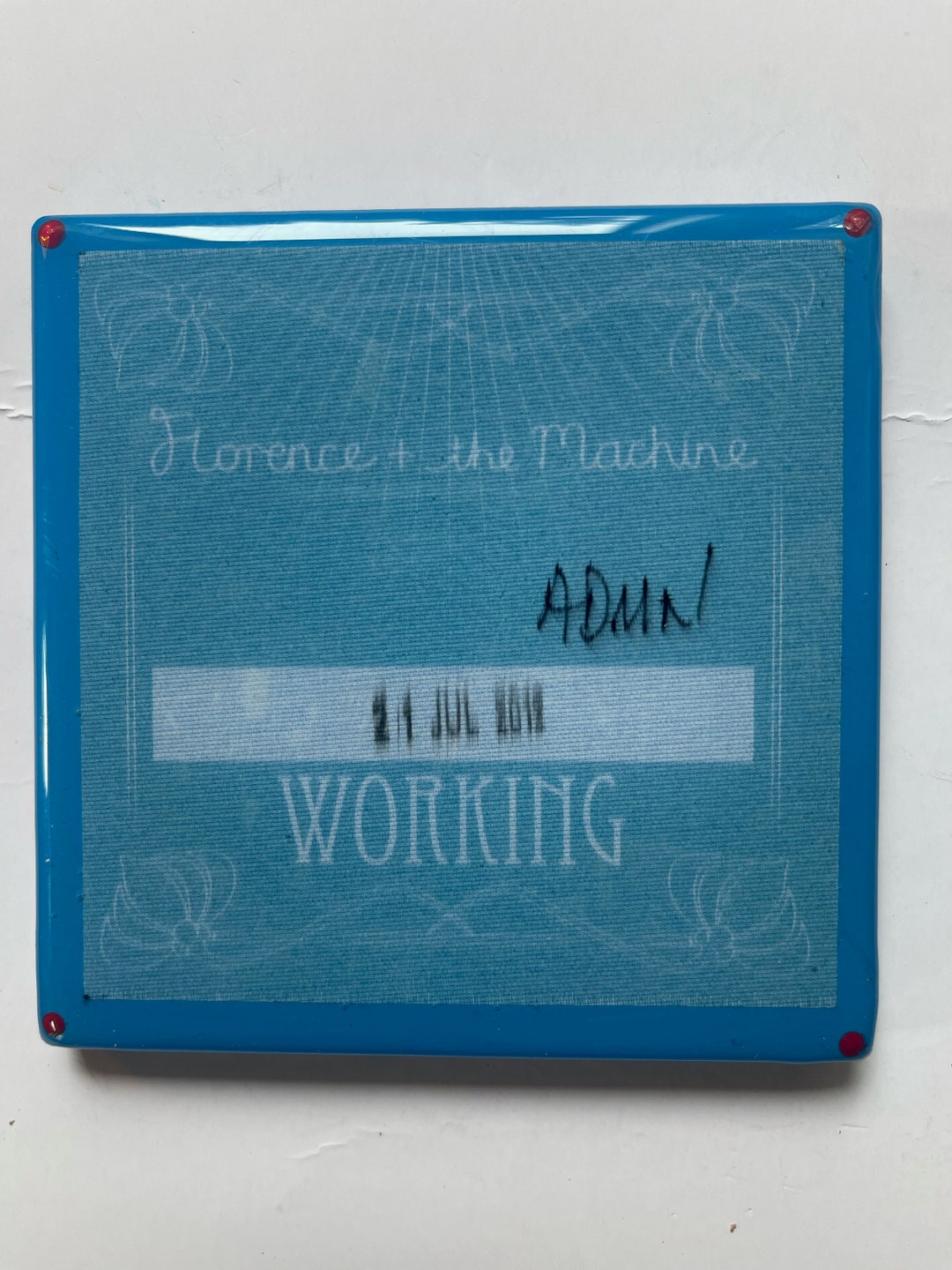 FLORENCE and the MACHINE Hand Painted Tile Coaster With Genuine Rare ...