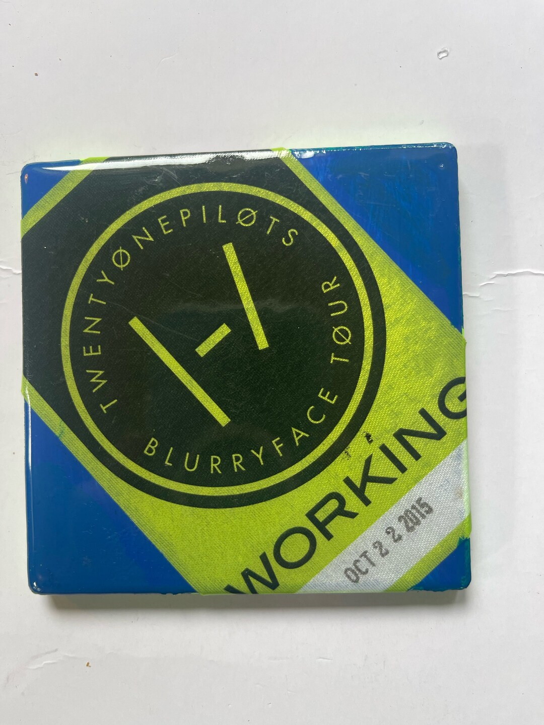 TWENTY ONE PILOTS Hand Painted Tile Coaster With Genuine Rare and ...