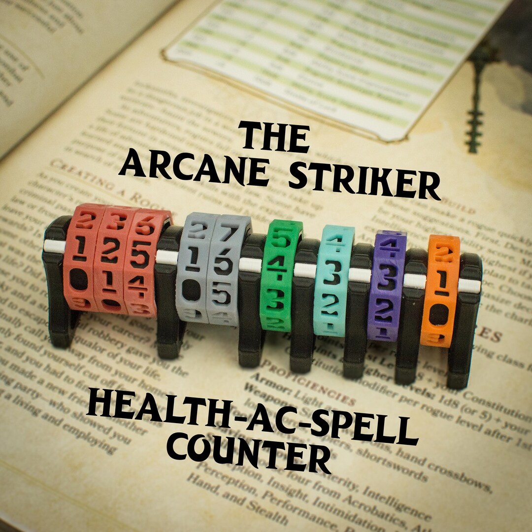 The Arcane Striker - Health + AC + Spell Counter - D&D Adventure Ready ...