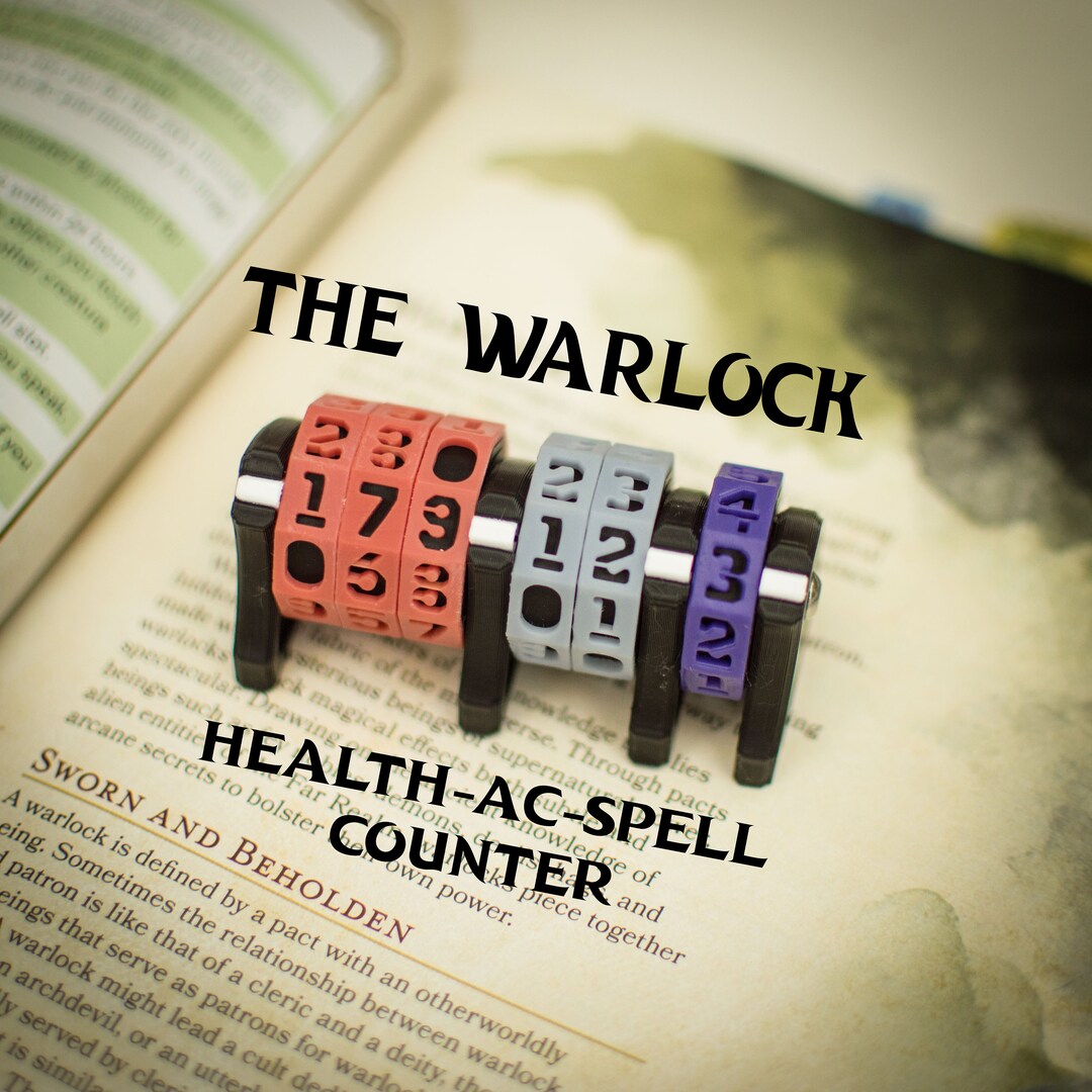 The Warlock - Health + AC + Spell Counter - D&D Adventure Ready and ...