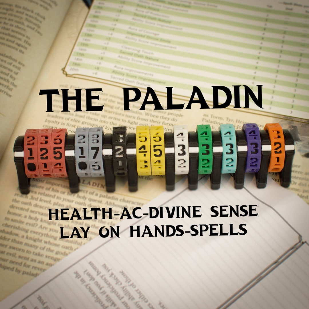 The Paladin - Health + AC + Divine Sense + Lay on Hands + Spell Counter ...
