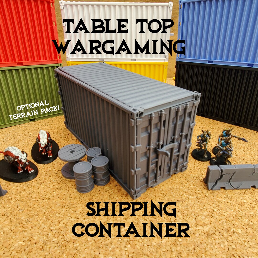 Shipping Container for Tabletop Wargaming - Storage, Functional Doors ...