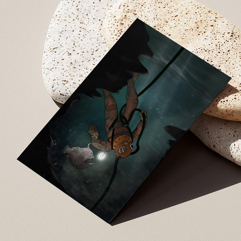 Deep Sea Diver Art - Etsy