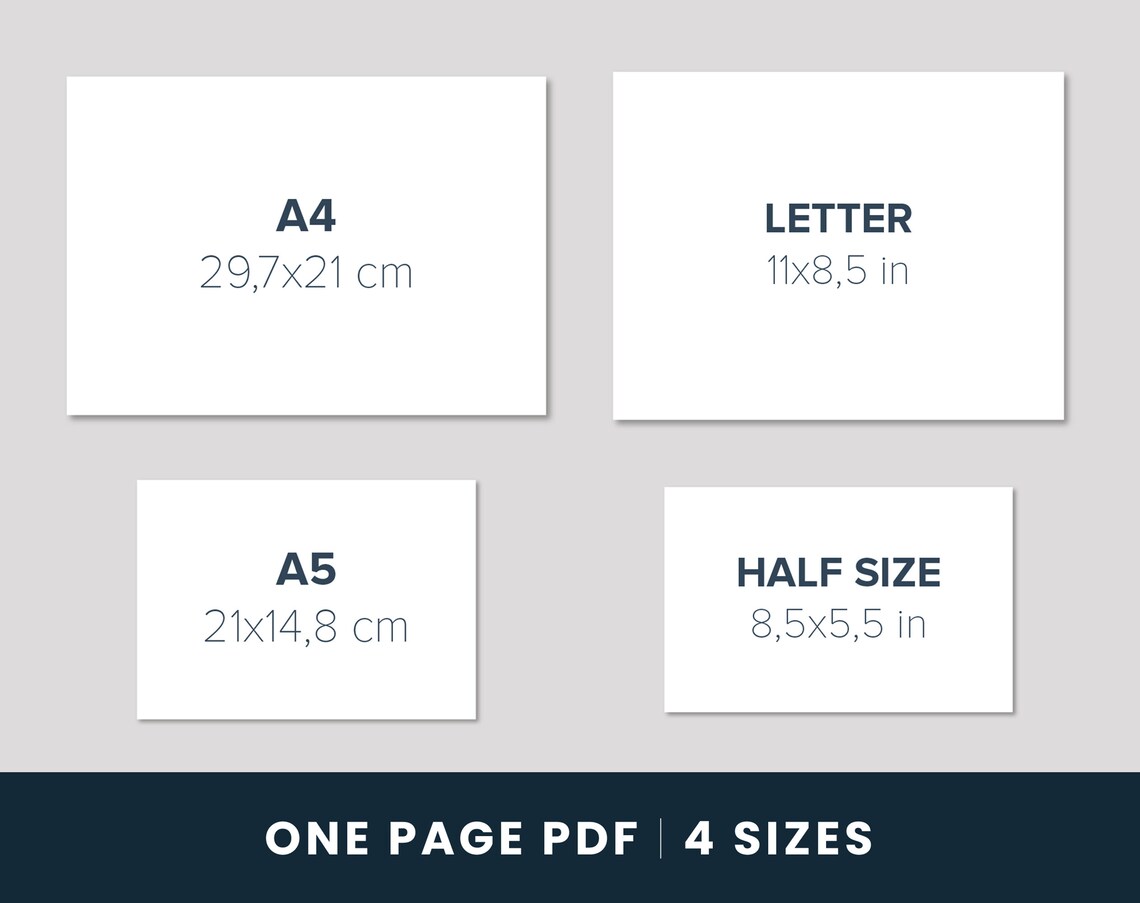Monthly Planner Printable Half Size A5 Letter Size A4 Etsy Monthly Planner Printable Half Size A5 Letter Size A4 Etsy