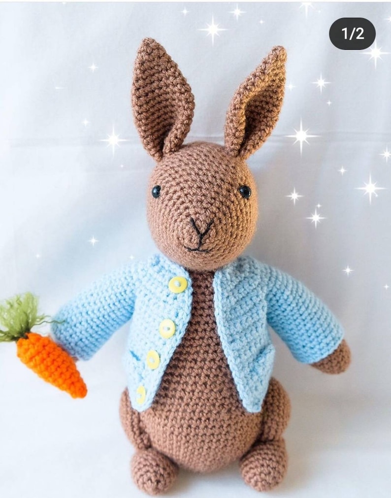 Handmade Crochet Peter Rabbit - Etsy