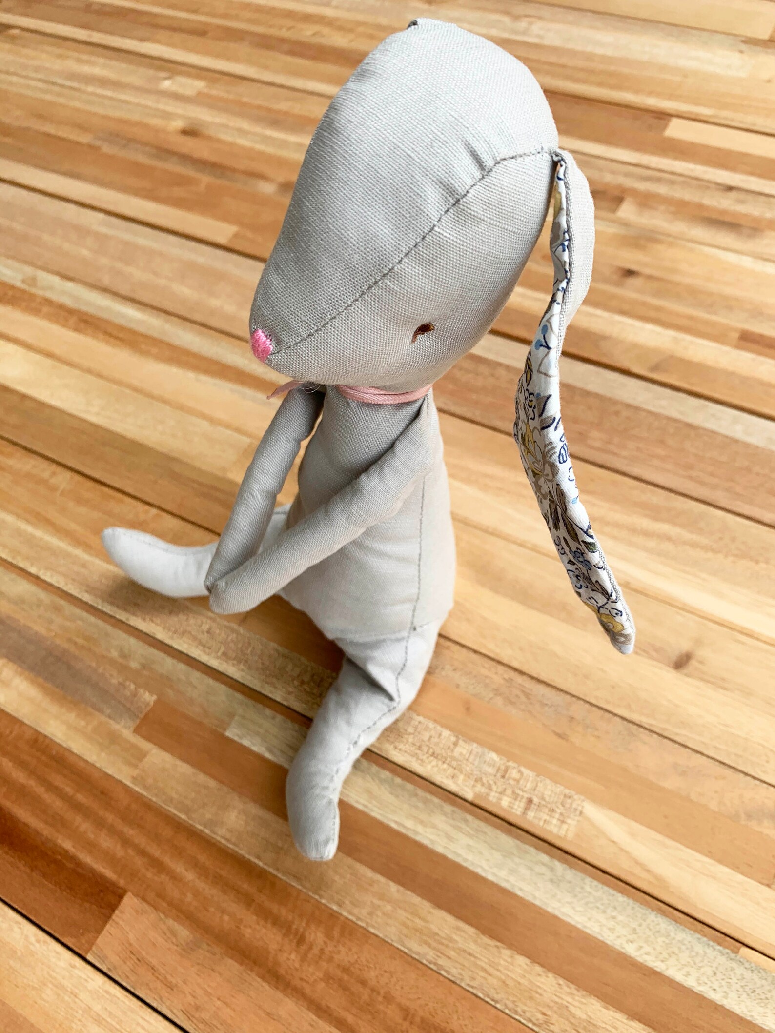 Bunny Cotton Linen Doll Stuffed Animal Toy Rabbit Rag Doll Toy Easter ...
