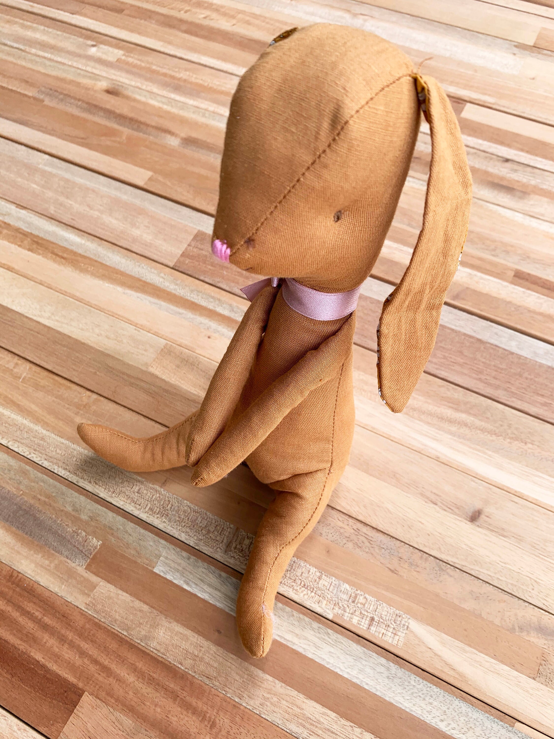 Bunny Cotton Linen Doll Stuffed Animal Toy Rabbit Rag Doll Toy Easter ...