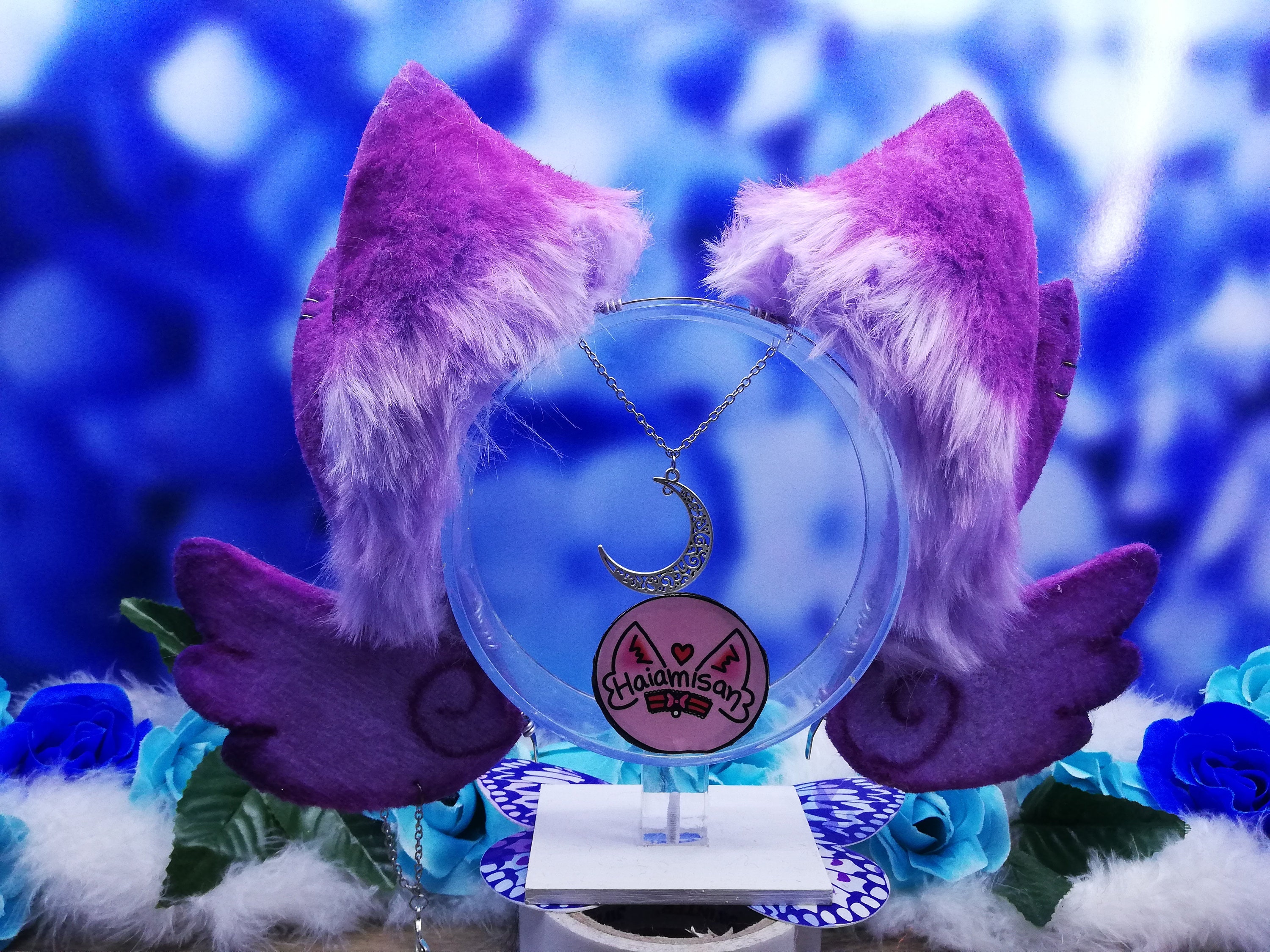 Paarse Maan Alien Angel Triple Ears | Glow in the Dark sterren ...