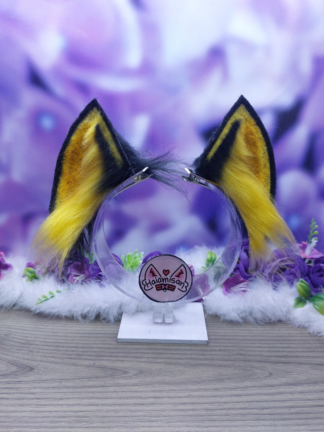 Shadow From Sonic Faux Fur Ears in a Hairclip | Cosplay Costume ...