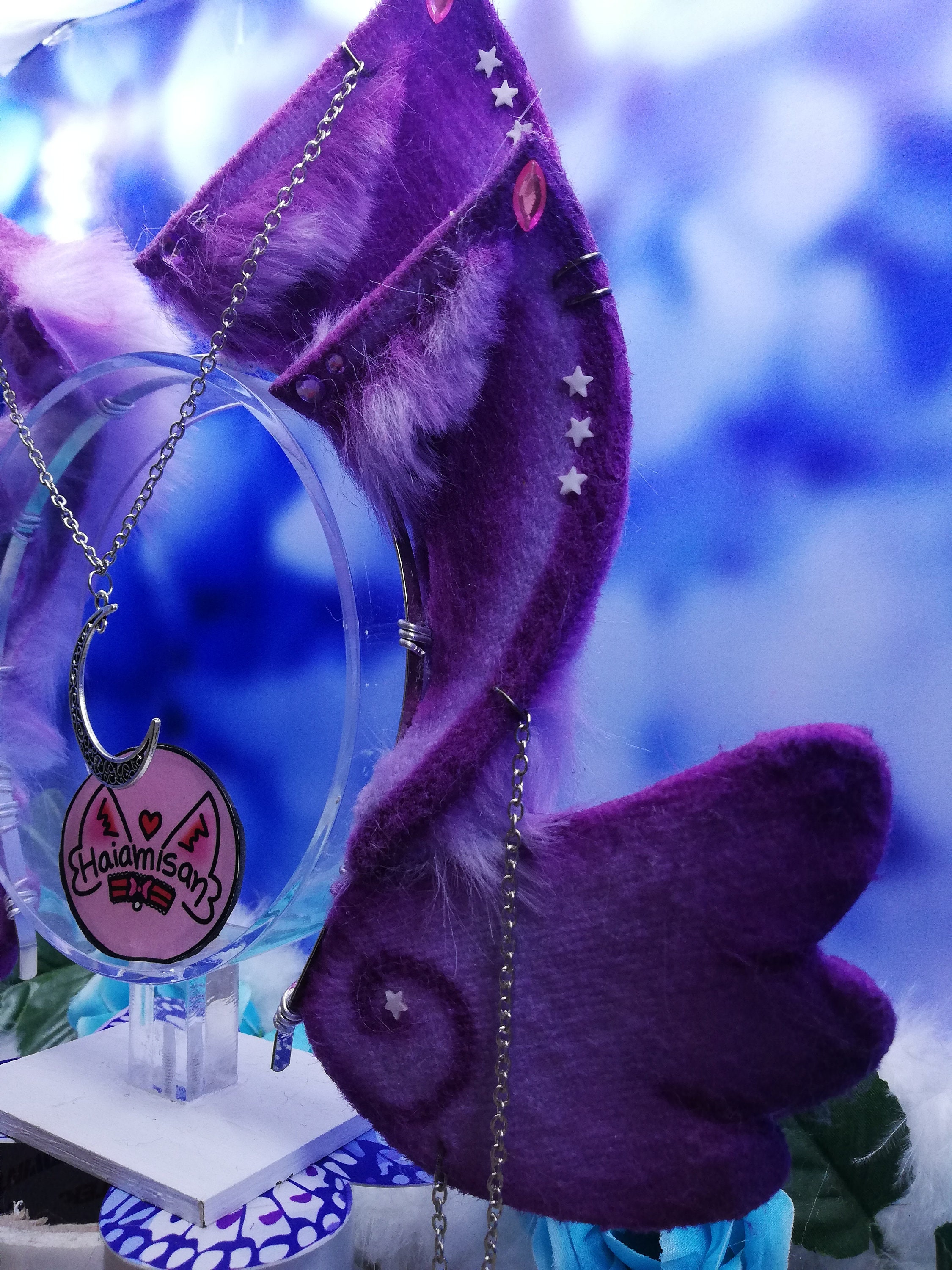 Paarse Maan Alien Angel Triple Ears | Glow in the Dark sterren ...
