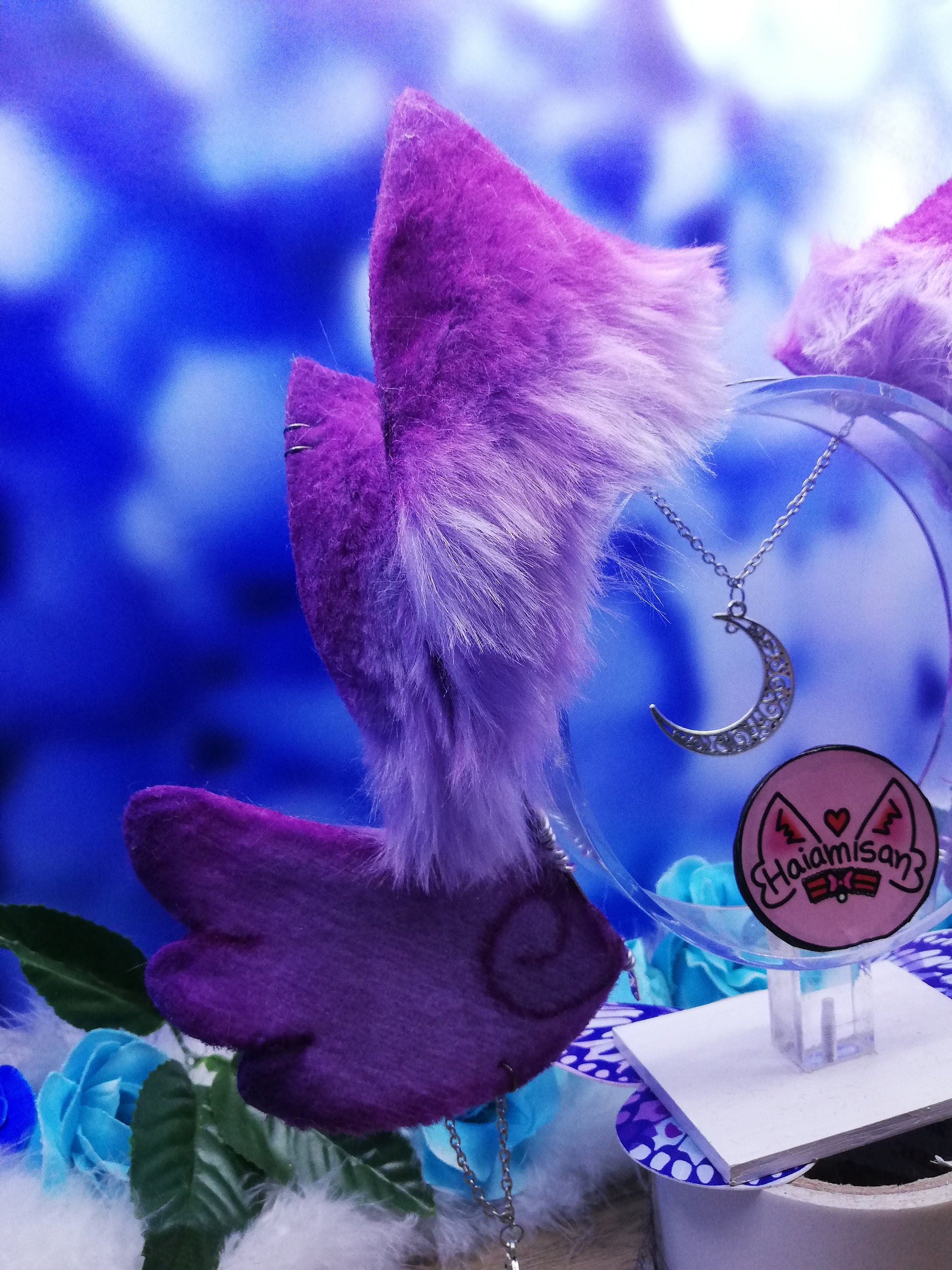 Paarse Maan Alien Angel Triple Ears | Glow in the Dark sterren ...