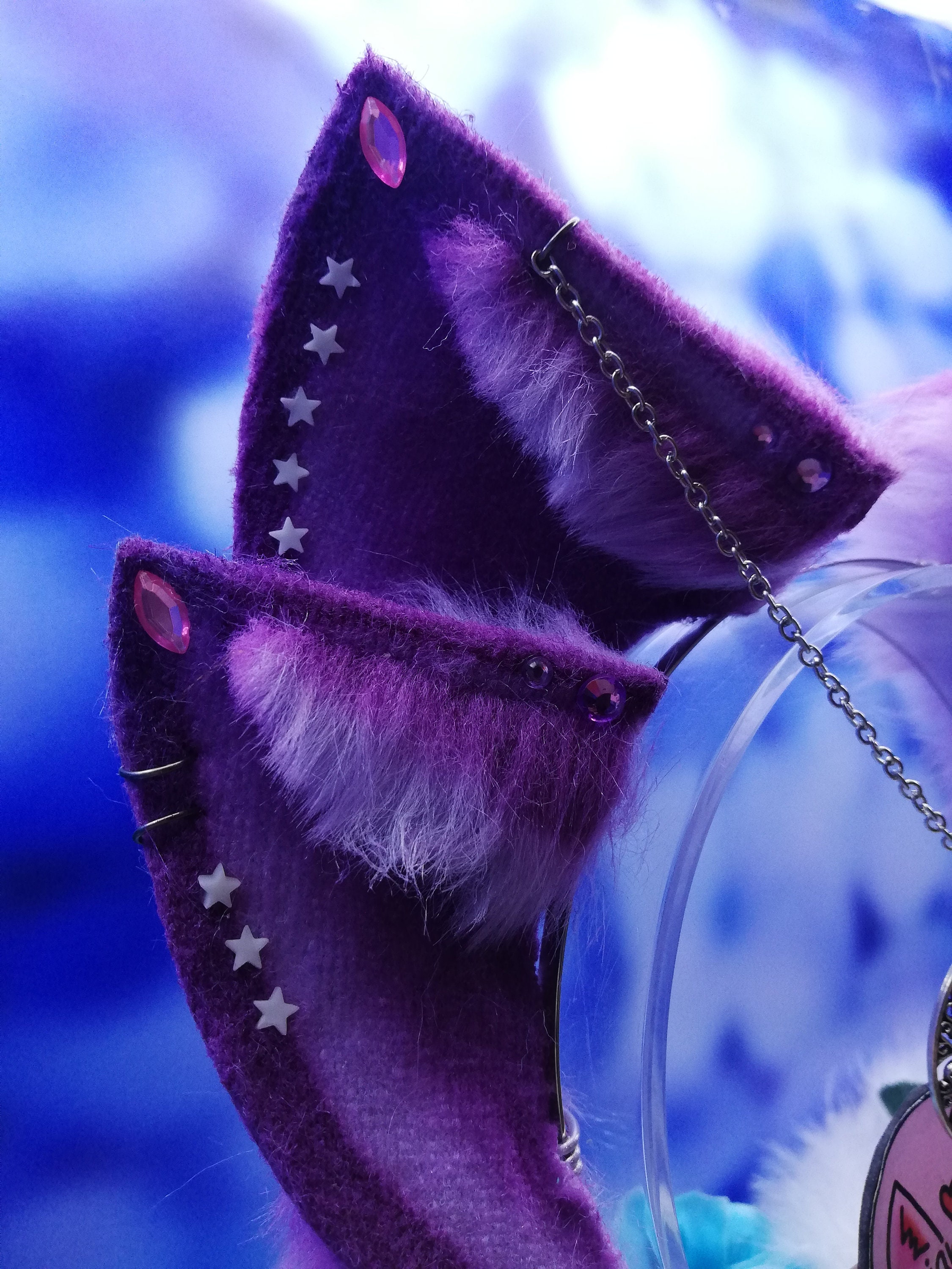 Paarse Maan Alien Angel Triple Ears | Glow in the Dark sterren ...