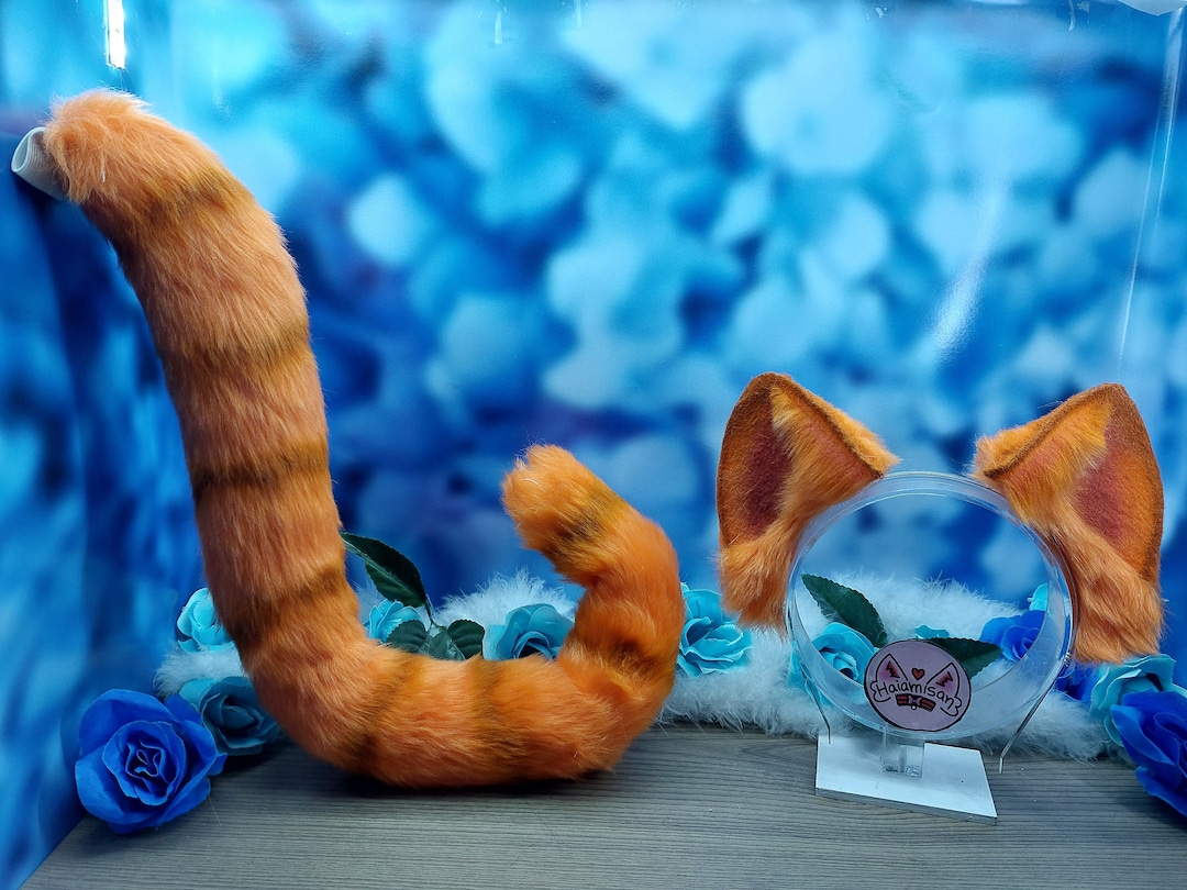 Puss Boots Faux Fur Ears and Tail Set | Traje Cosplay | Nekomimi ...
