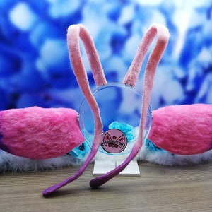 Stitch and Angel Ears With Antennas Blue and Pink | Cosplay Costume ...