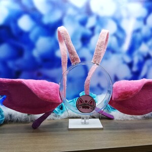 Stitch and Angel Ears With Antennas Blue and Pink | Cosplay Costume ...