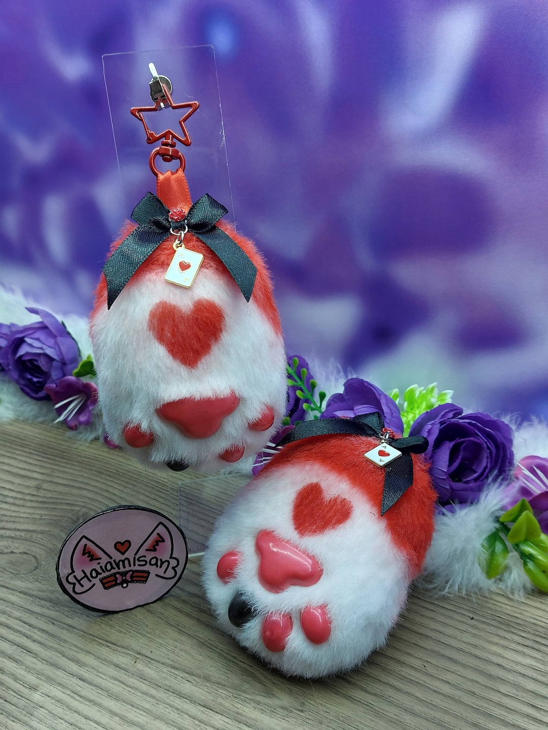Husk Cat Paw Keychain Hazbin Hotel Strawberry Scented | Nekomimi ...