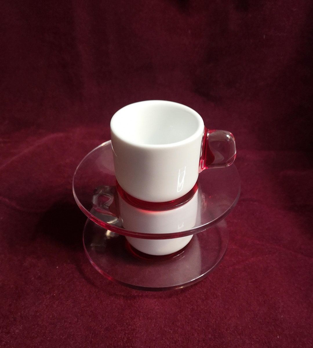 Vintage Guzzini Espresso Cup and Saucer Set x2 - Etsy