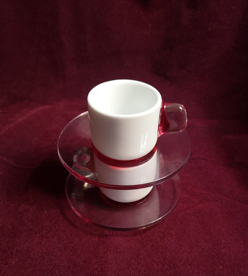 Vintage Guzzini Espresso Cup and Saucer Set x2 - Etsy